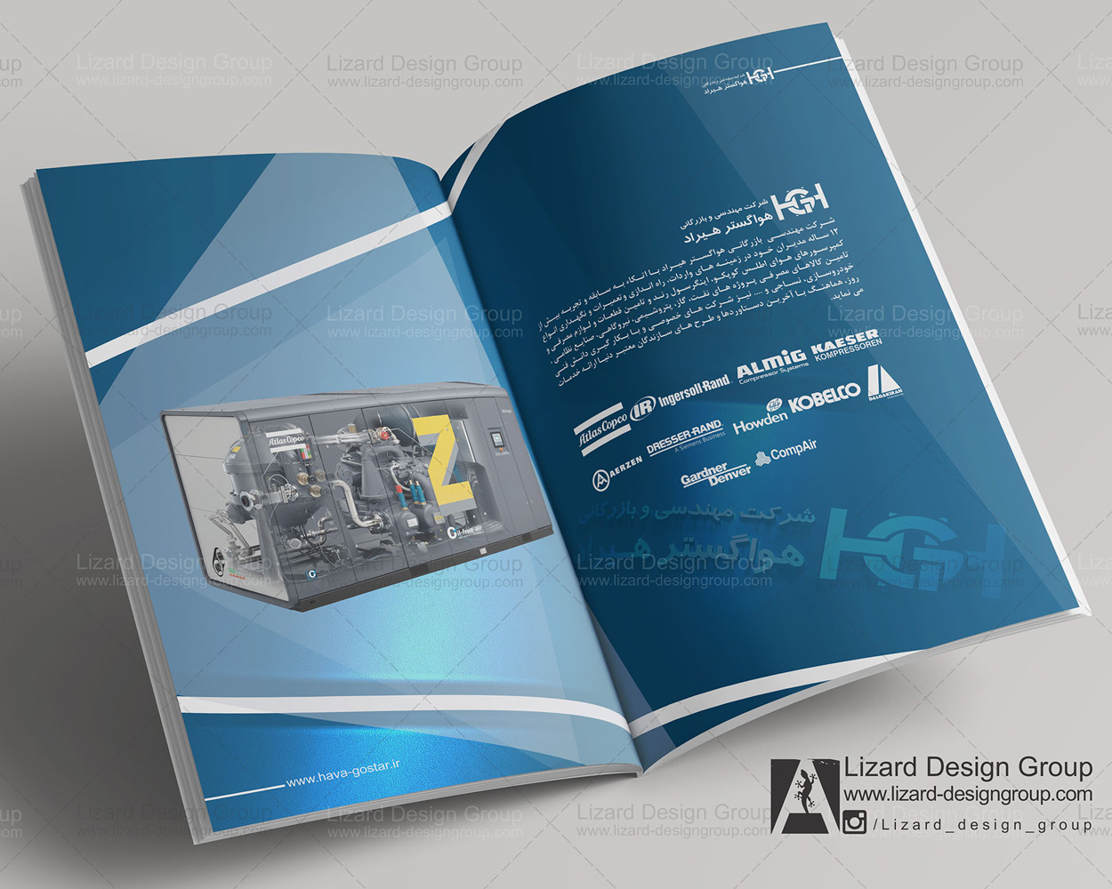 طراحی کاتالوگ شرکت مهندسی - گروه طراحی لیزارد